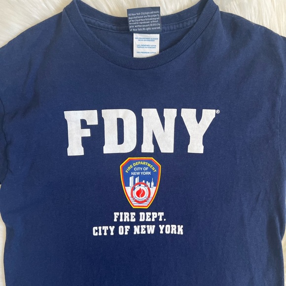 Fdny | Shirts & Tops | Fdny Boys New York Navy Blue Fire Dept Tshirt Sz ...
